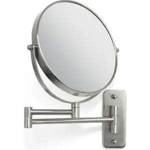 ZADRO Wall Mounted Makeup Mirror With 8x/1x Magnifications - Satin Nickel