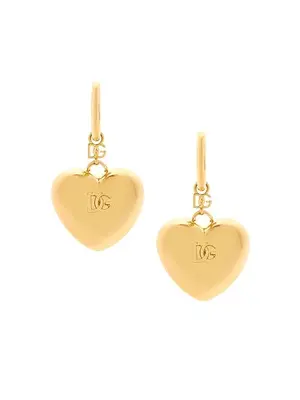Dolce & Gabbana Goldtone Heart Drop Earrings - Gold