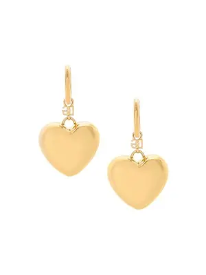 Dolce & Gabbana Goldtone Heart Drop Earrings