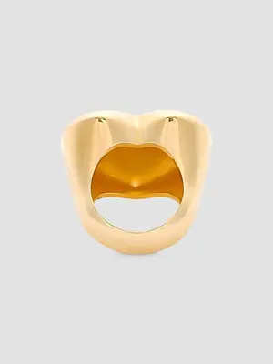 Dolce & Gabbana Goldtone Heart Logo Ring