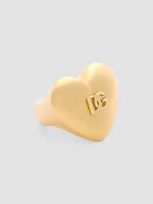 Dolce & Gabbana Goldtone Heart Logo Ring - Gold
