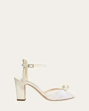 JIMMY CHOO Sacaria Tulle Pearly Sandals