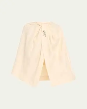 Issey Miyake Entwine Draped Wool Cape - Moon White