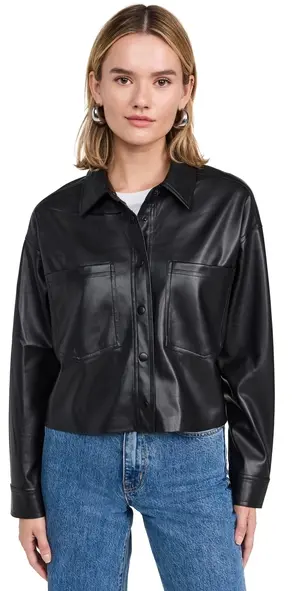 Z Supply All Day Faux Leather Jacket In Black - 70% Off | Editorialist