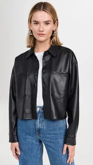 Z Supply All Day Faux Leather Jacket In Black - 70% Off | Editorialist