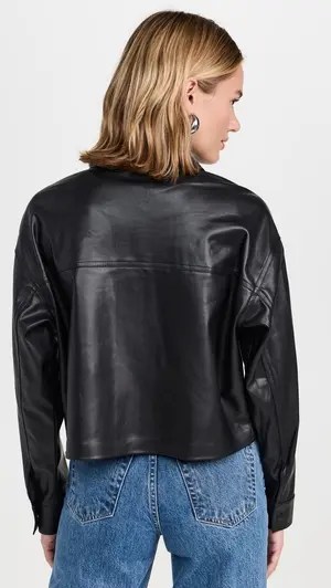 Z Supply All Day Faux Leather Jacket In Black - 70% Off | Editorialist