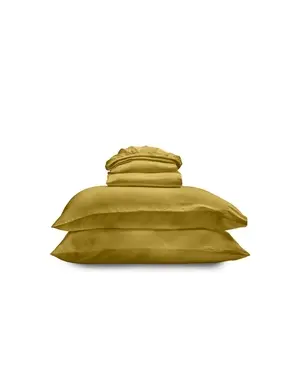 ETTITUDE Luxe Cleanbamboo Sateen+ Sheet Set - Brass