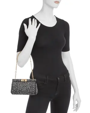 Dolce & Gabbana Marlene Embellished Shoulder Bag - Crystal/black