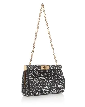 Dolce & Gabbana Marlene Embellished Shoulder Bag - Crystal/black