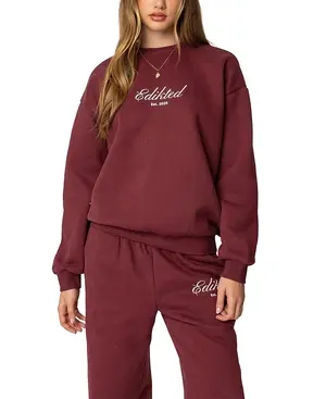 EDIKTED Get Sweatshirt - Burgundy