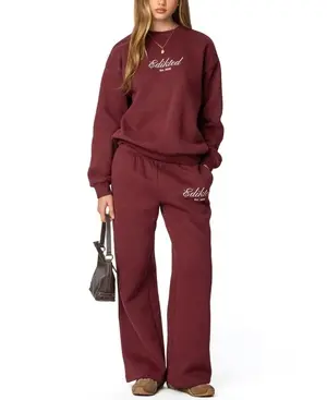 EDIKTED Get Sweatshirt - Burgundy