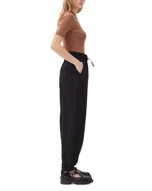 GANNI Drapey Melange Elasticated Waist Trousers