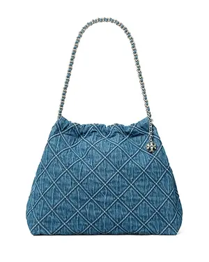 Tory Burch Fleming Hobo Bag - Denim
