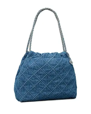 Tory Burch Fleming Hobo Bag - Denim/silver