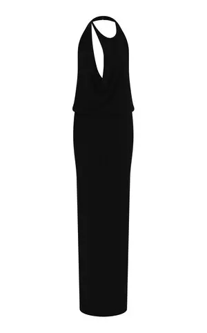anya maxi dress black Anya Black Lace Maxi Dress Black-Nude / Medium