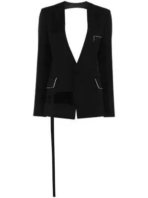 Victoria Beckham Shrunken Collarless Jacket - Black