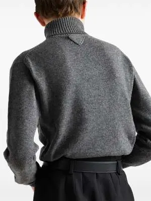 Prada Cashmere Roll-neck Jumper - Grey