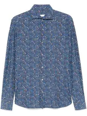 ORIAN Graphic-print Shirt - Blue