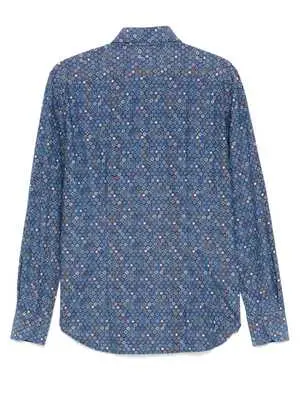 ORIAN Graphic-print Shirt - Blue