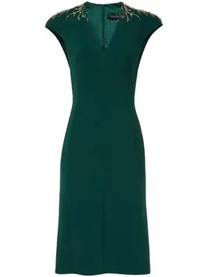 Jenny Packham Ardila Crystal-embellished Midi Dress