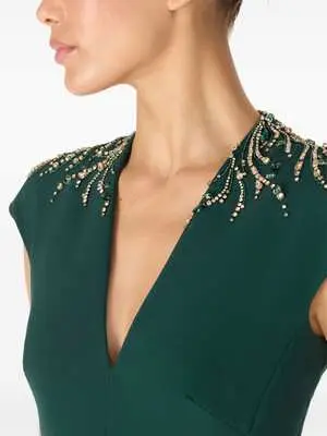 Jenny Packham Ardila Crystal-embellished Midi Dress