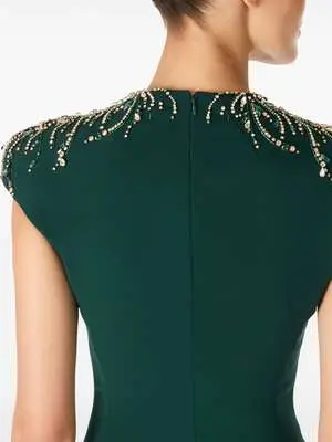 Jenny Packham Ardila Crystal-embellished Midi Dress