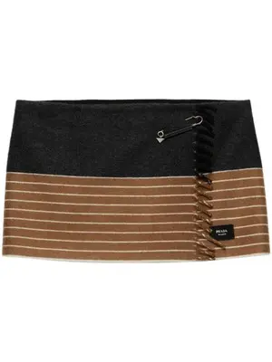 Prada Cashmere Miniskirt - Grey