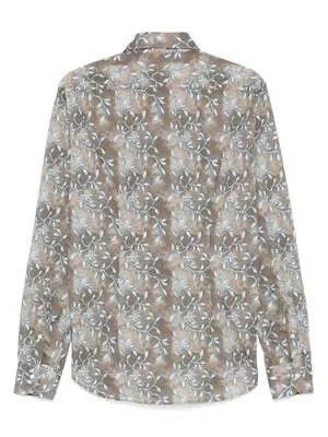 ORIAN Floral Print Shirt - Grey