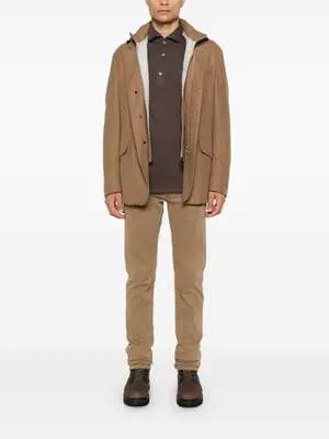 ORIAN Jersey Polo Shirt - Brown