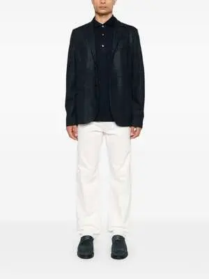 Harris Wharf London Mélange-effect Blazer - Blue