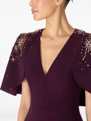 Jenny Packham Zeya Sequin-embellished Midi Dress - Purple