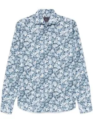 ORIAN Floral-print Shirt - Blue