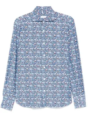 ORIAN Graphic-print Shirt - Blue