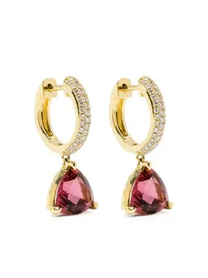 OCTAVIA ELIZABETH 18kt Yellow Tourmaline And Diamond Earrings - Gold
