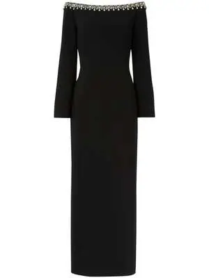 Jenny Packham Lima Crystal-embellished Midi Dress