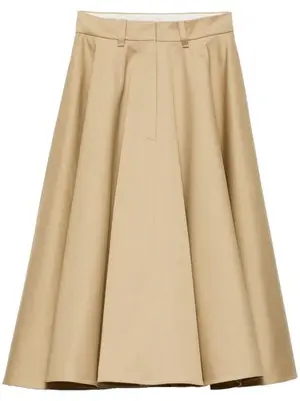 Prada Chino Midi Skirt - Neutrals