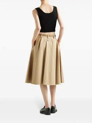 Prada Chino Midi Skirt - Neutrals
