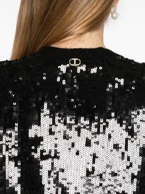 TWINSET Sequin Double-breasted Cardigan