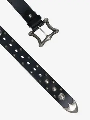 THUG CLUB Studded Leather Belt
