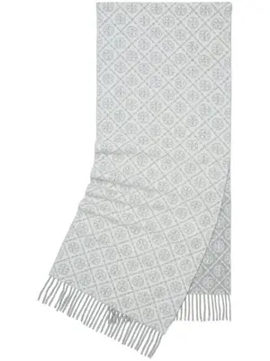 Tory Burch T Monogram Scarf - Grey
