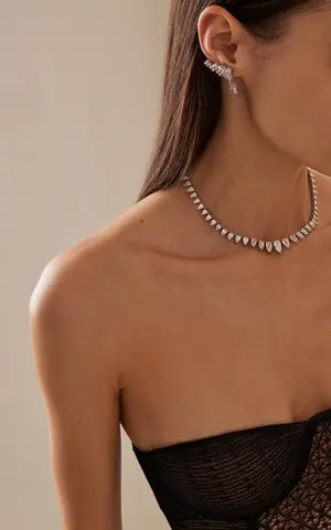 VRAI 14k Gold Diamond Tennis Necklace