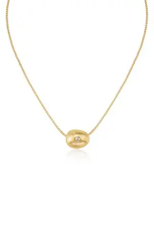 Ettika Crystal Dot Pebble Pendant Necklace