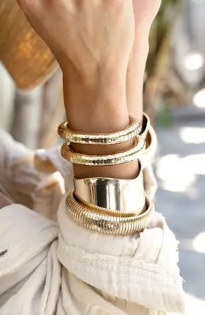 Ettika Smooth Cuff Bracelet - Gold