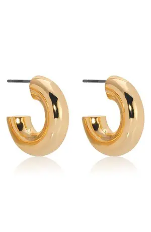 Ettika Mini Thick Classic Hoop Earrings - Gold