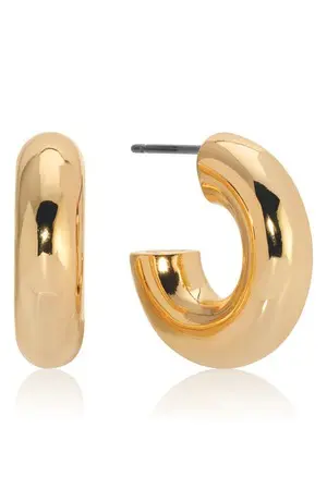 Ettika Mini Thick Classic Hoop Earrings - Gold