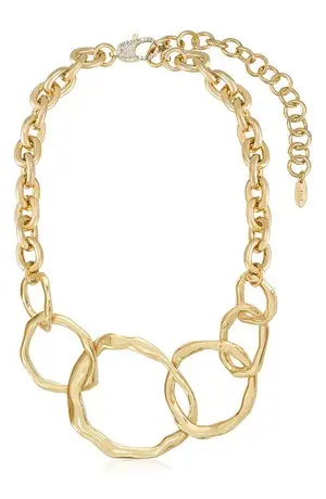 Ettika Ettika Interlocking Loop Necklace Gold