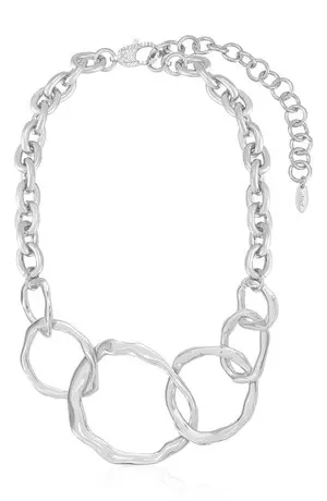 Ettika Interlocking Loop Necklace - Silver