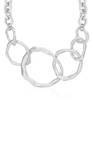 Ettika Interlocking Loop Necklace - Silver
