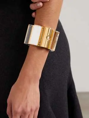 Alaïa Stacking Tube -tone And Resin Bracelet