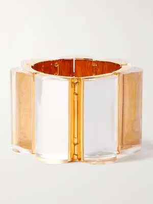 Alaïa Stacking Tube -tone And Resin Bracelet